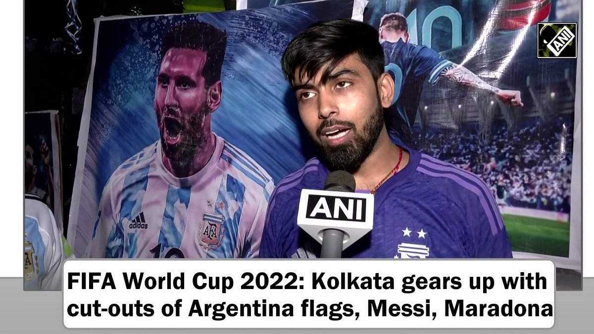 FIFA WC: Kolkata gears up with cut-outs of Argentina flags, Messi, Maradona