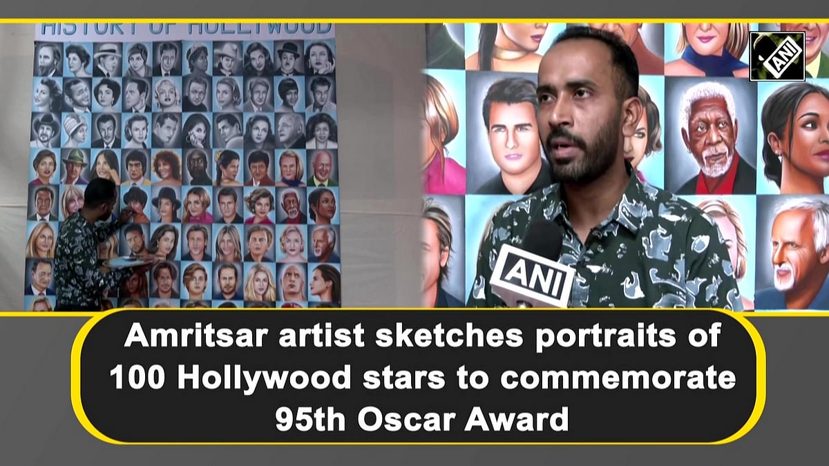 Artist sketches 100 Hollywood stars to mark Oscars season