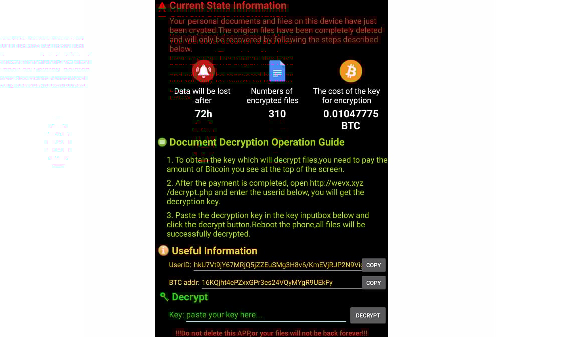 Android users beware! Ransomware spreading through SMS