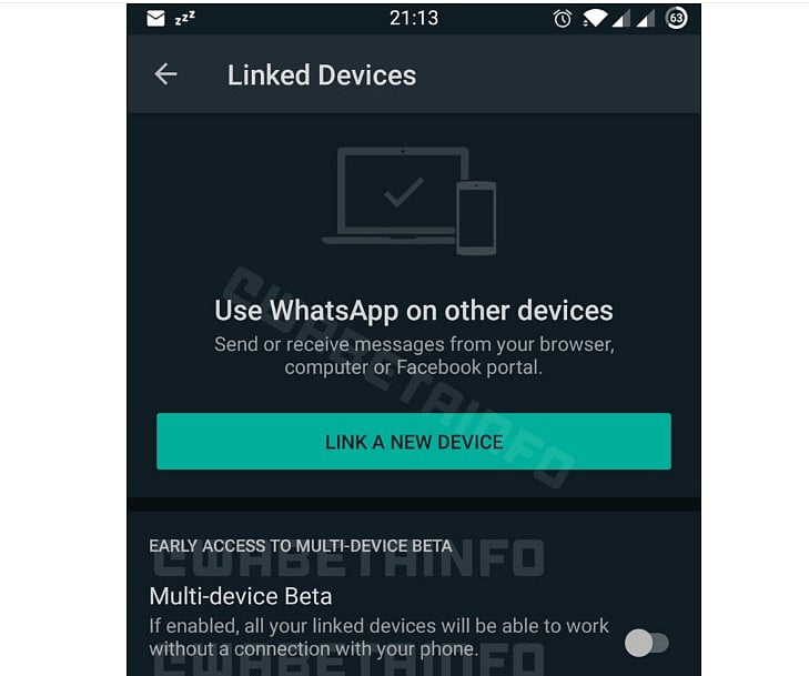 Multi-device WhatsApp support coming soon