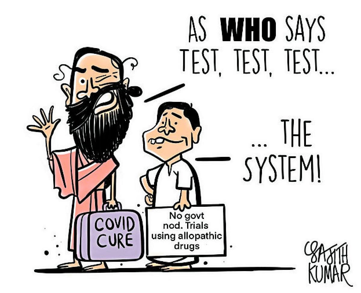 DH Toon | 'As WHO says test, test, test... The System!'
