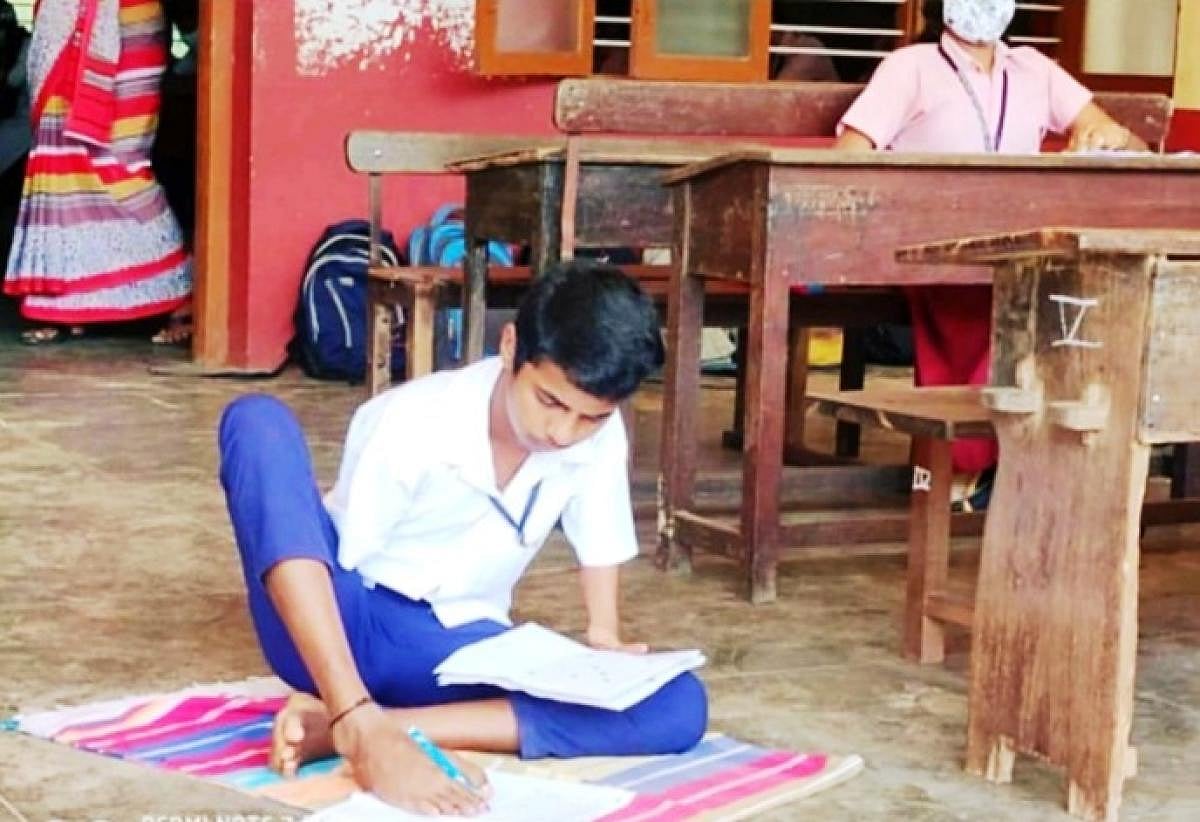 This Bantwal boy with crippled arms deserves full marks for his spirit