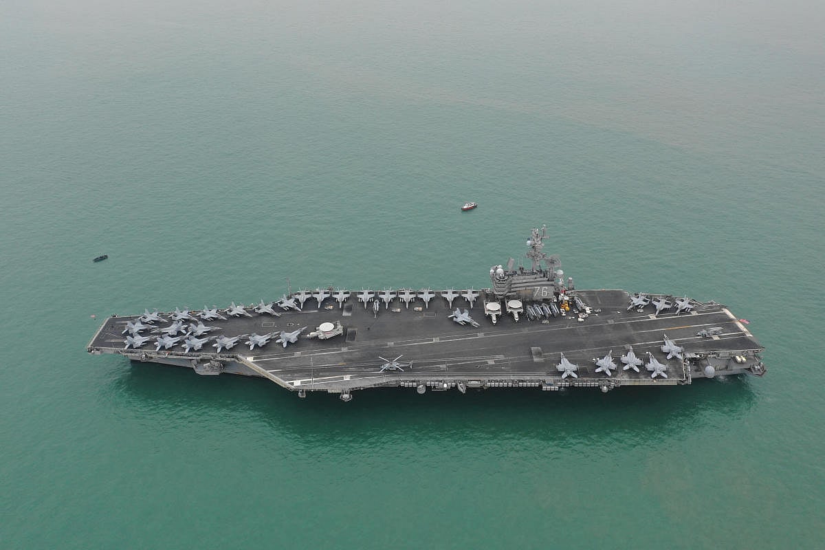 With Beijing’s military nearby, US sends 2 aircraft carriers to South ...