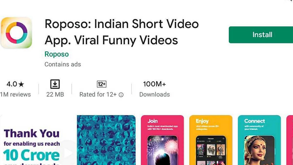 Roposo crosses 10 crore users on Google Play Store
