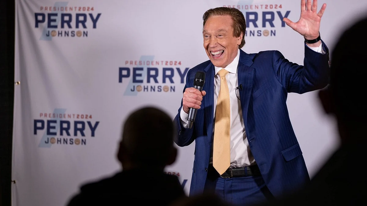Businessman Perry Johnson announces 2024 presidential bid Businessman Perry Johnson announces 2024 presidential bid