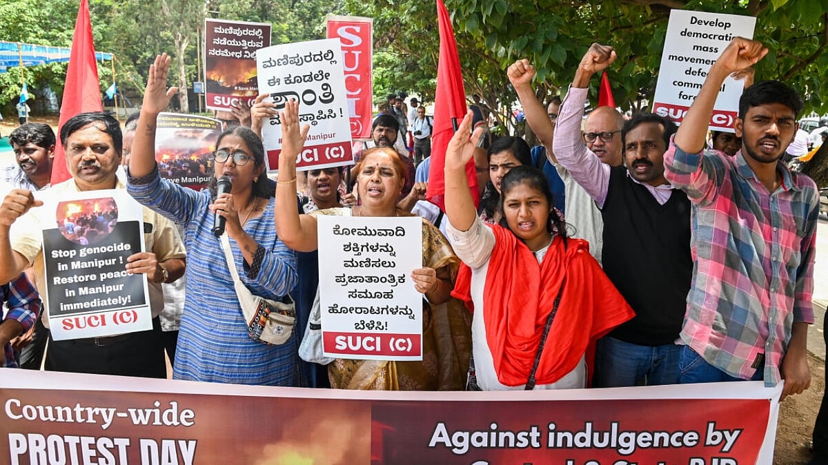 Socialist outfit in Bengaluru condemns government's inaction in Manipur