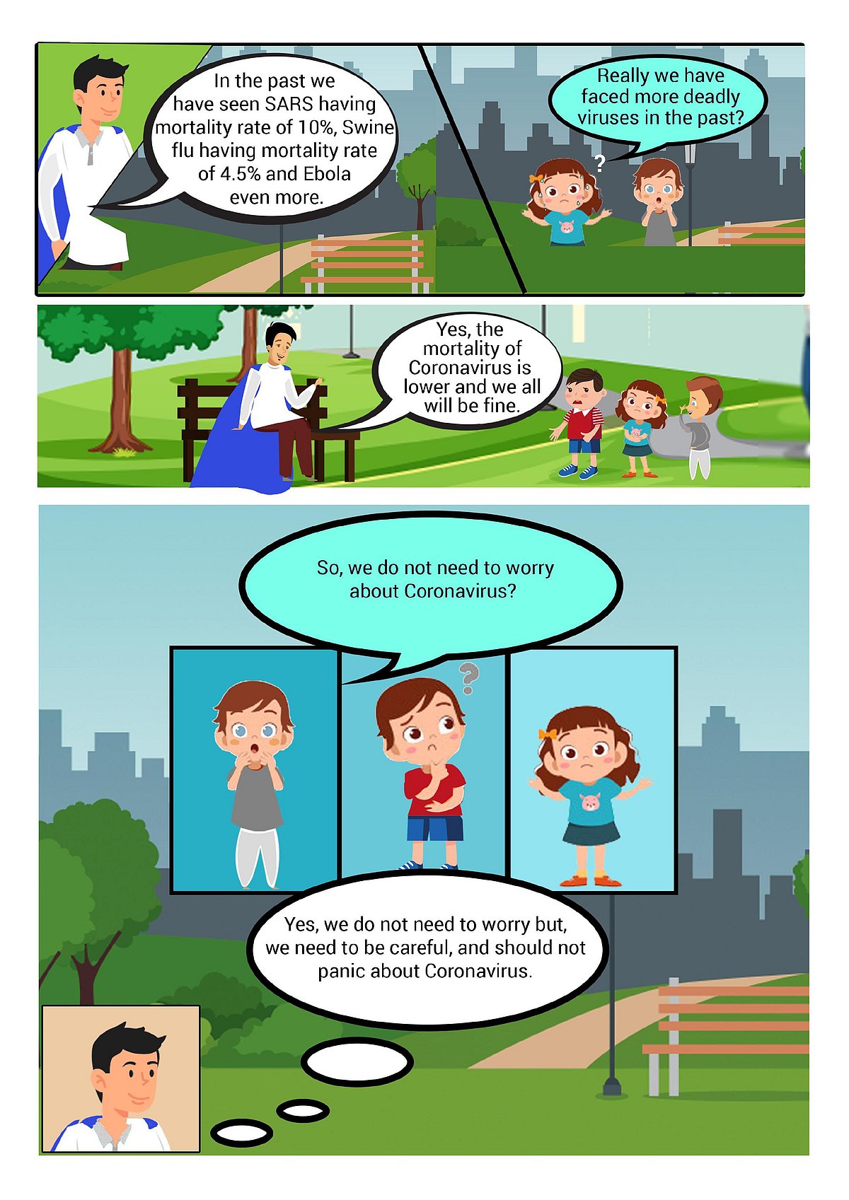 Comic book for children to spread coronavirus awareness