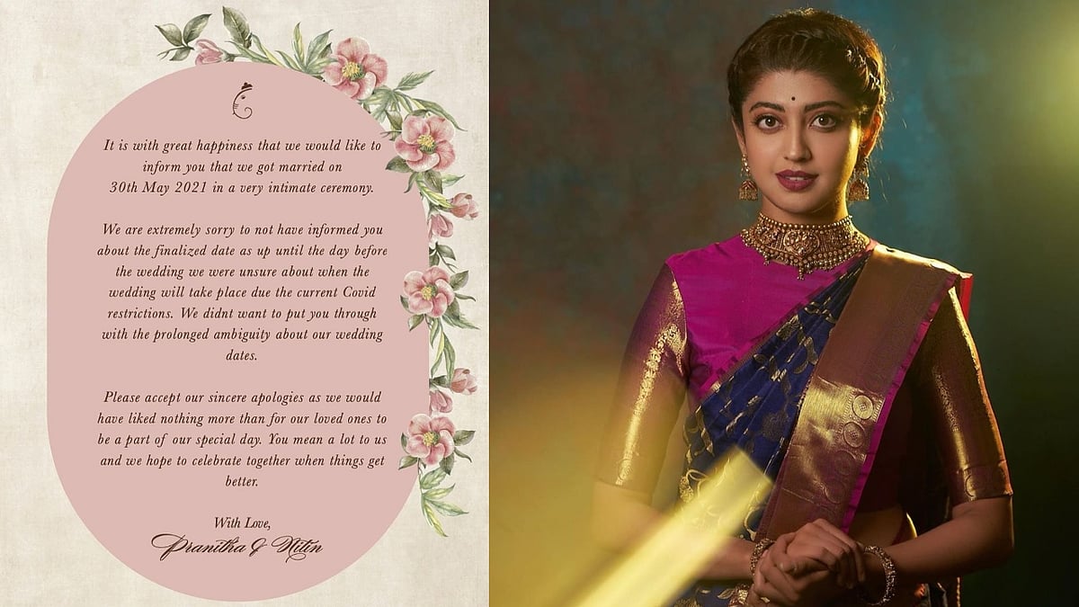 Pranitha Subhash gets married to Nitin Raju in secret ceremony; See ...