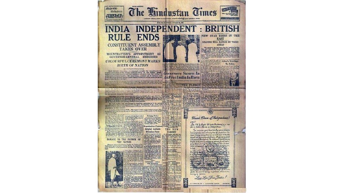 Looking back at newspaper headlines on August 15, 1947