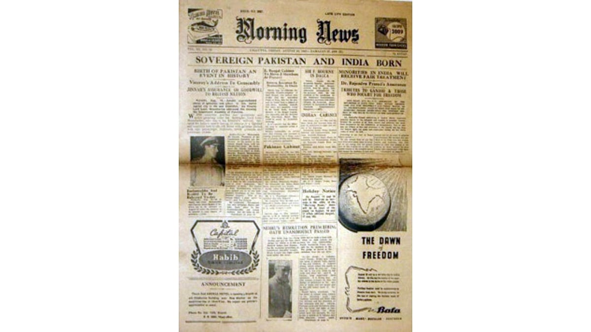 Looking back at newspaper headlines on August 15, 1947