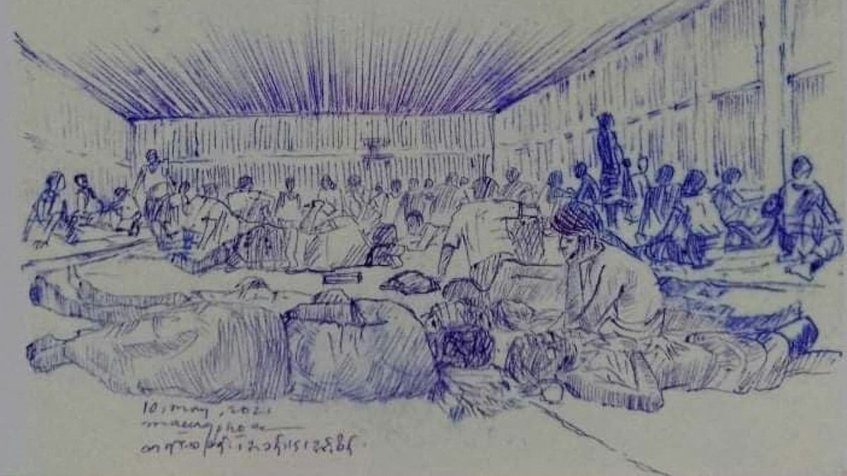 These sketches reveal life inside Myanmar's largest jail