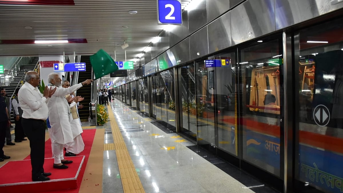 PM Modi inaugurates Ahmedabad Metro rail project, takes a ride
