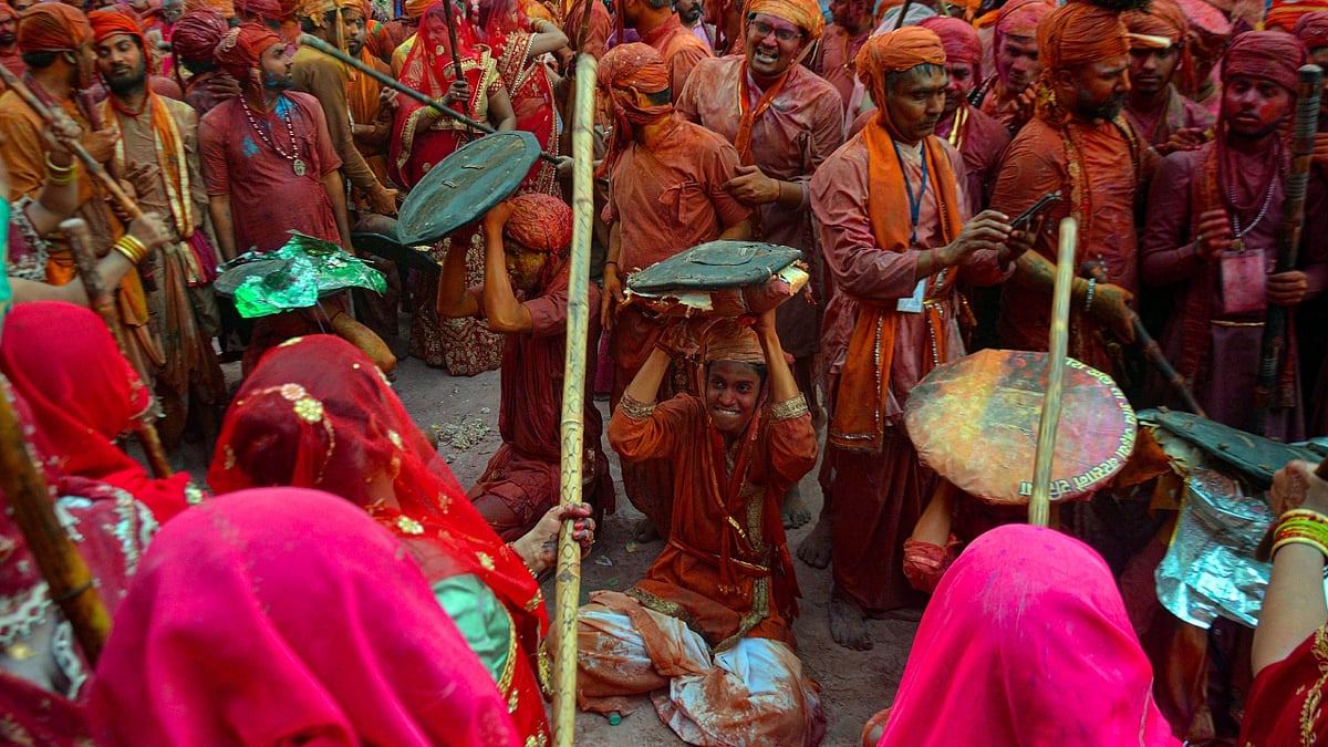 Lathmar Holi 2023: Stunning photos of celebrations in Mathura