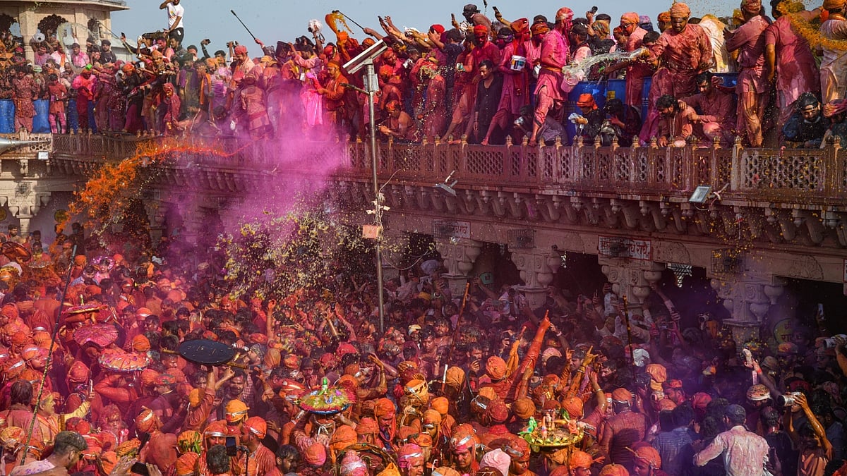 Holi 2023: Vibrant pictures of Holi celebration from Nandgaon