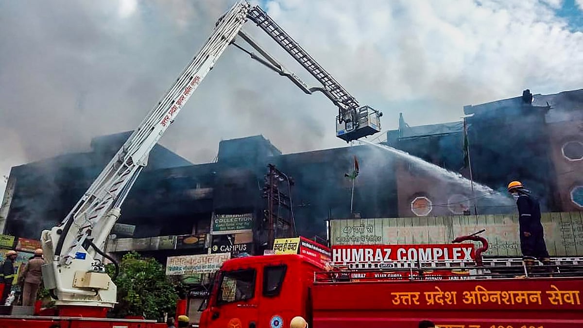 In Pics | Over 500 shops gutted in massive Kanpur fire