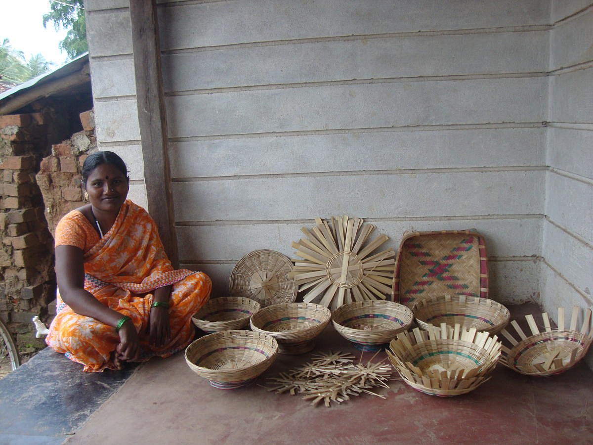 Bamboo craft that weaves their lives