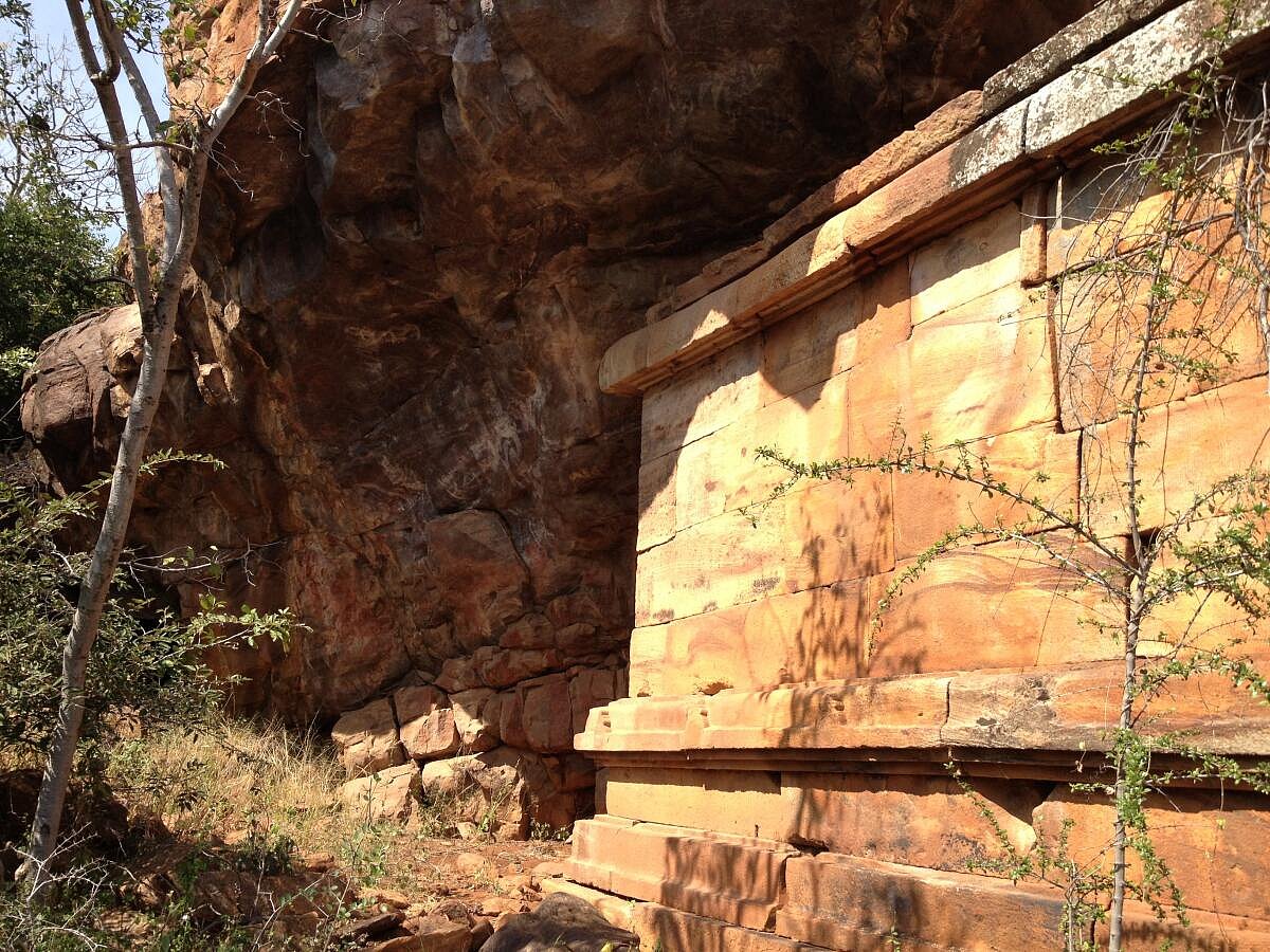 A cliff-temple at Mahakuta