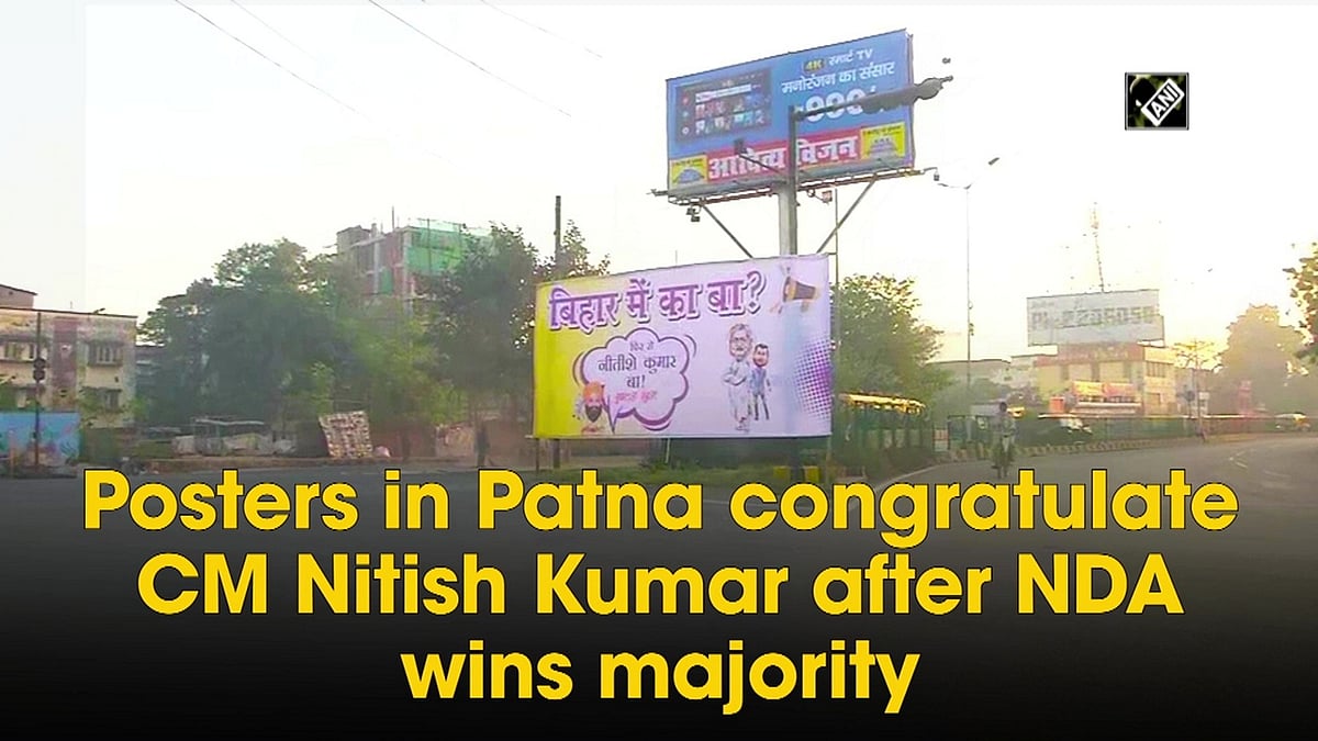 Posters in Patna congratulate Nitish after NDA victory