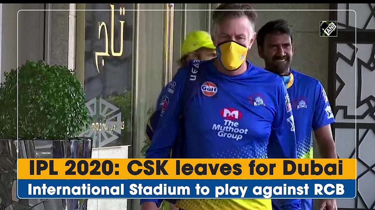 IPL: CSK leave for Dubai stadium to play against RCB